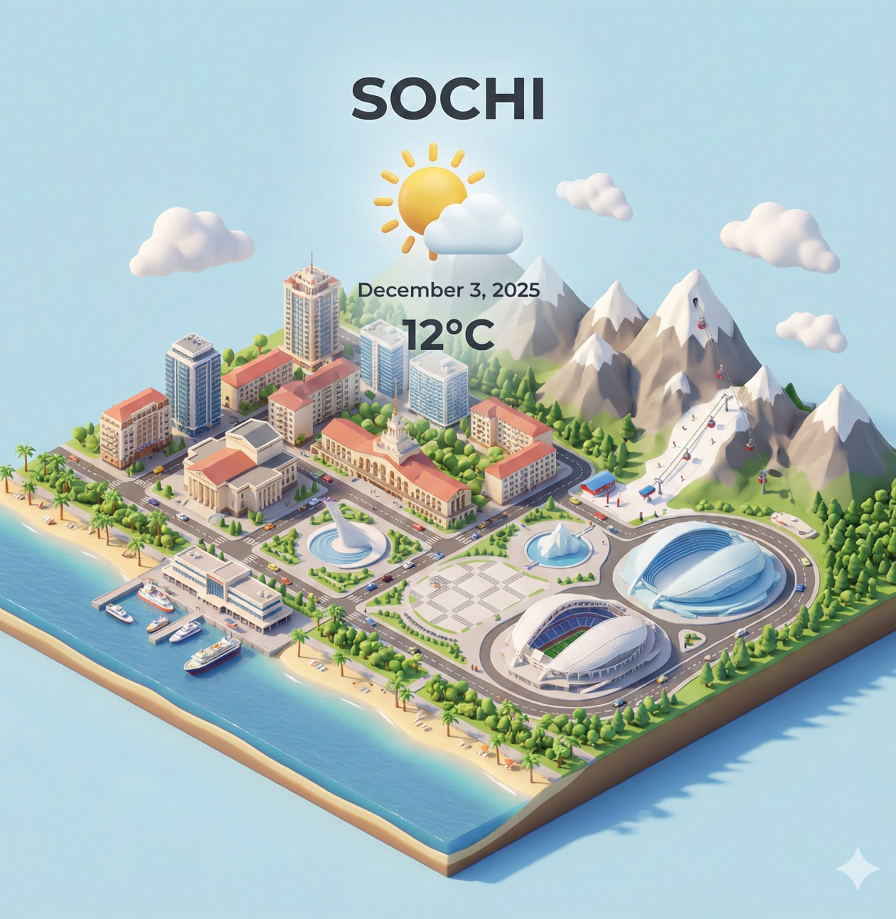 Как создать 3D-миниатюру города с погодой и датой в нейросети Nano ...